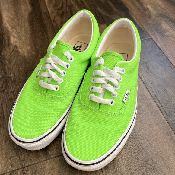 Vans | Shoes | Vans Bright Lime Green Canvas Shoes | Poshmark